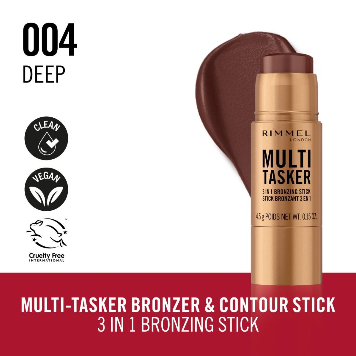 Rimmel Multi Tasker Bronzing Stick 3 in 1 004 Deep